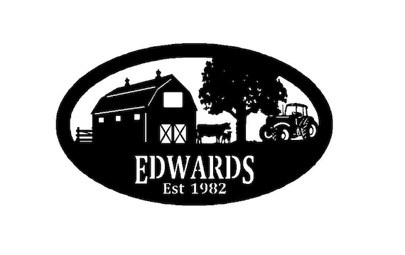 Customized Metal Oval Farm Sign - Etsy India