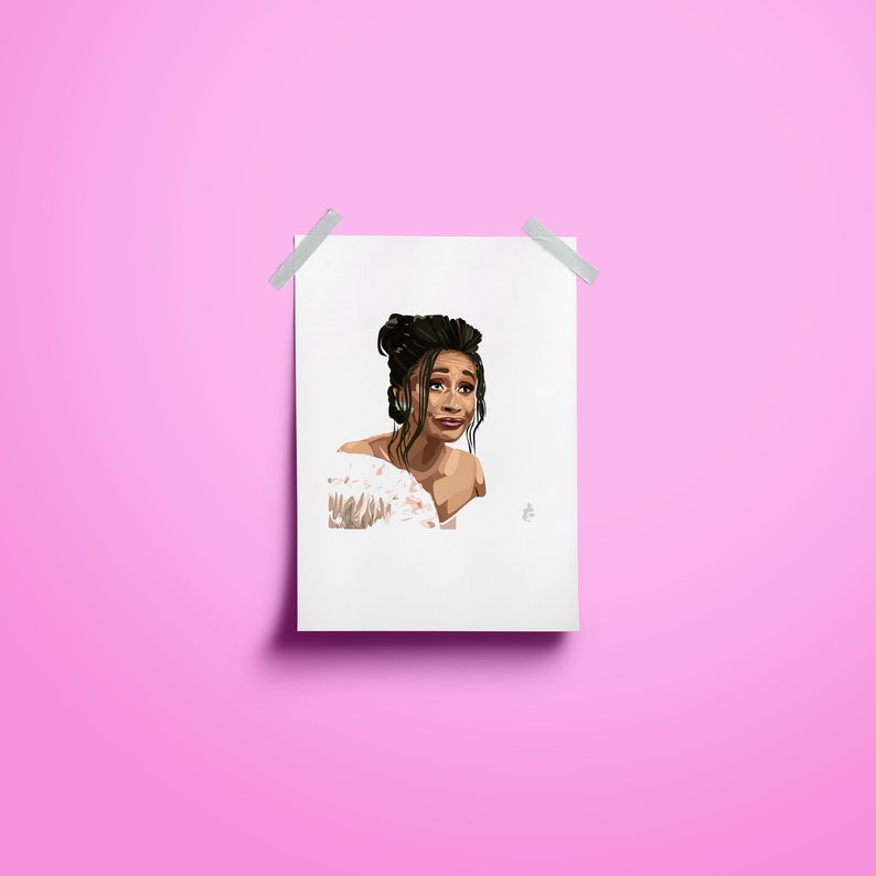 Cardi B Digital Illustration - Etsy