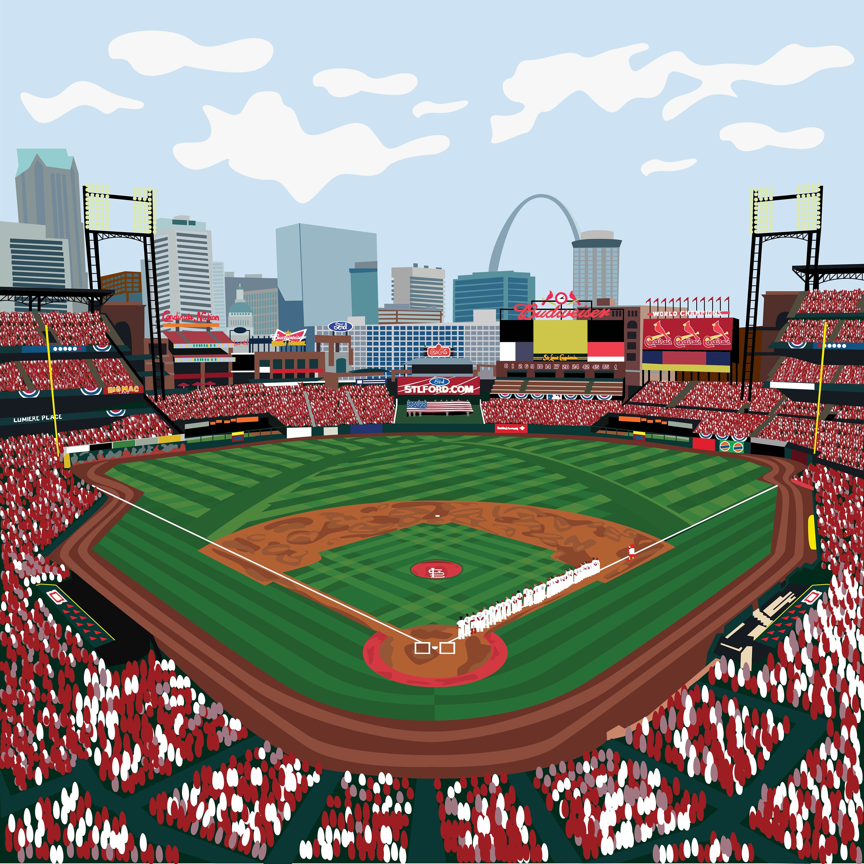 Busch Stadium Print - Etsy