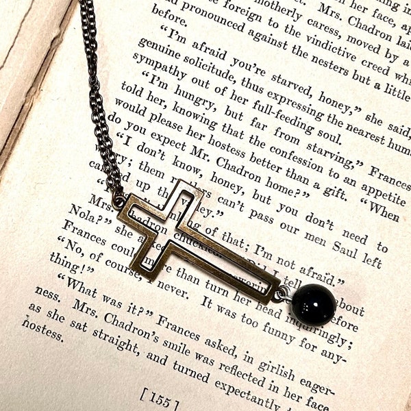 Elongated Cross Necklace - Etsy