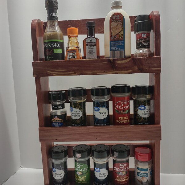Red Spice Rack - Etsy
