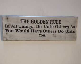 The Golden Rule Wall - Etsy