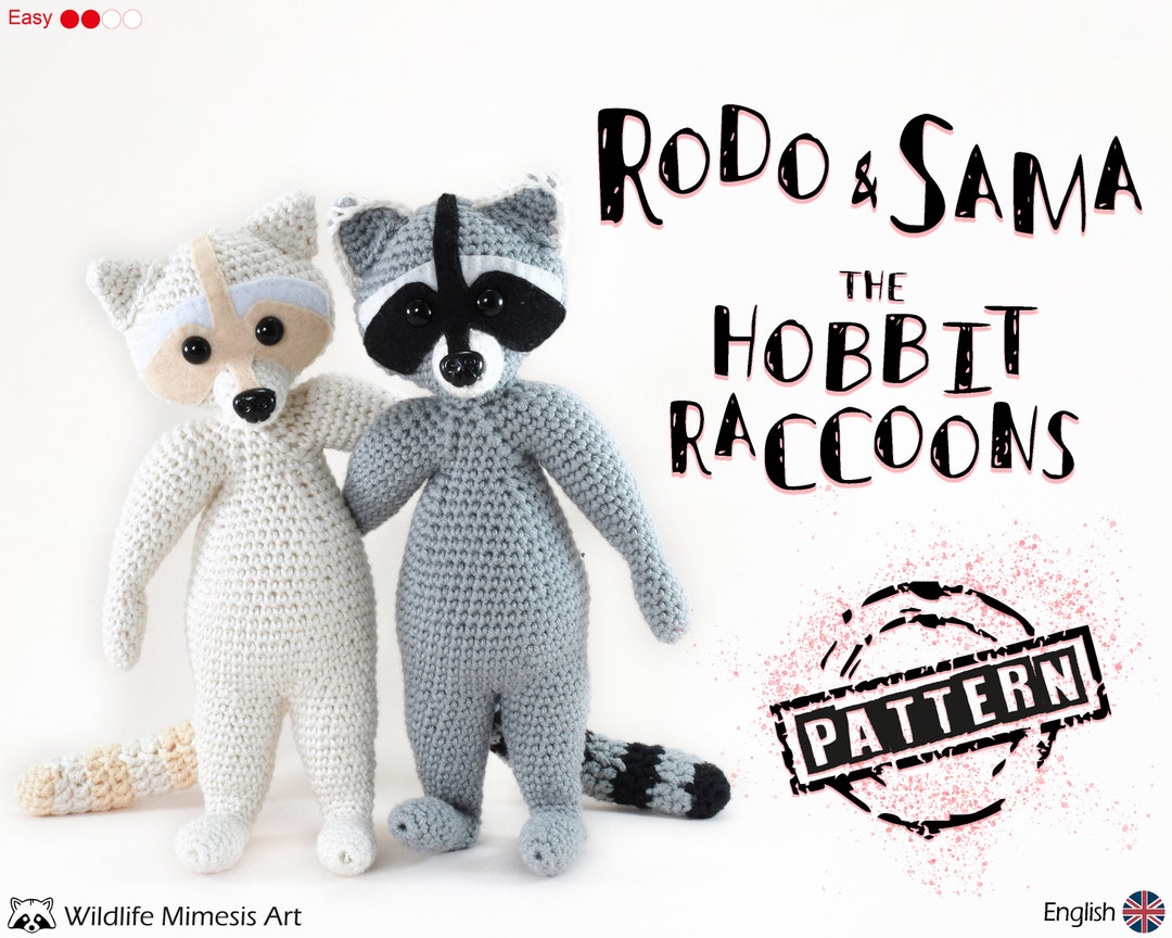 Hobbit Raccoon Amigurumi Pattern: Rodo and Sama the Hobbit Raccoons ...