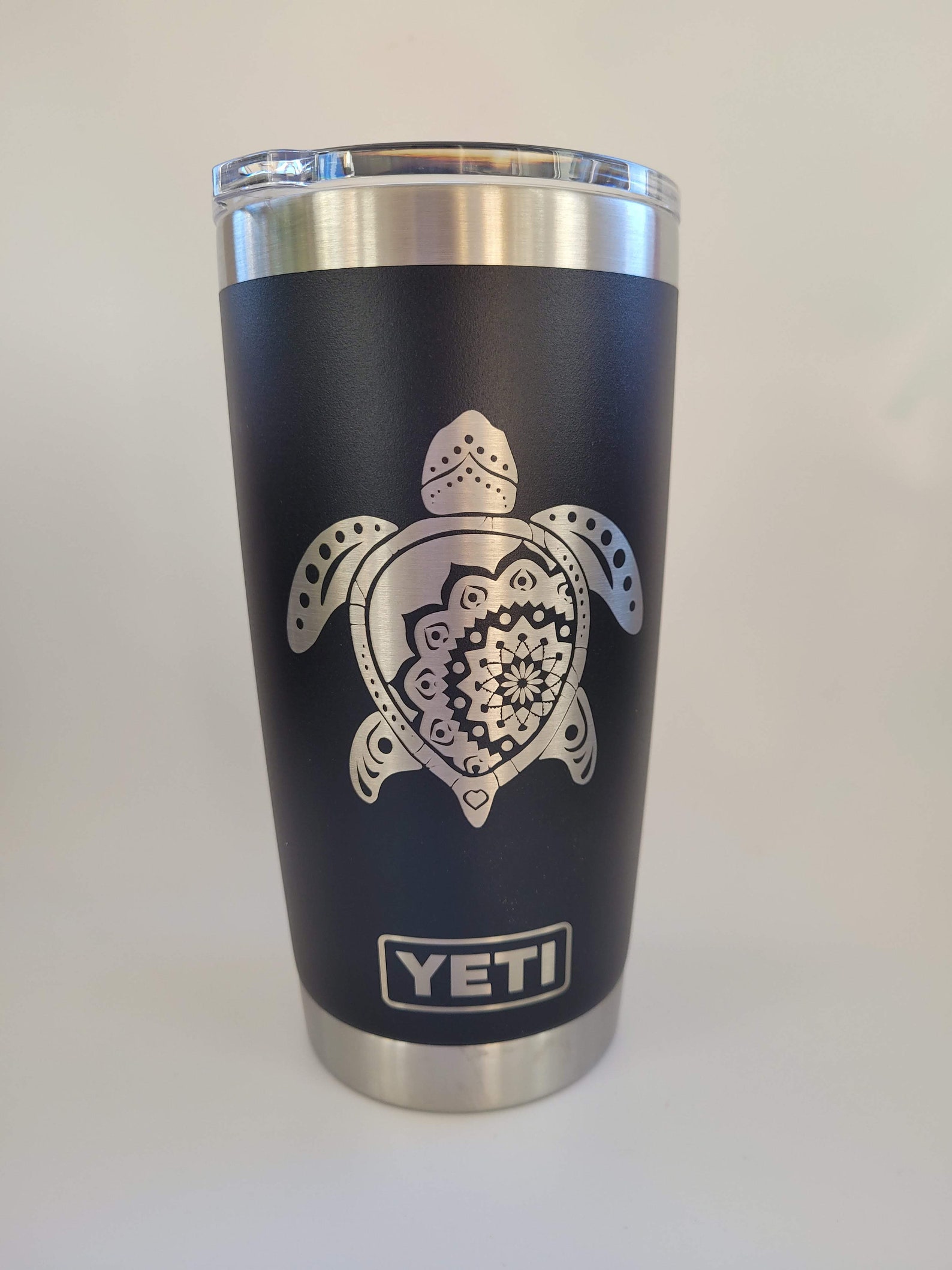 Sea Turtle Mandala Engraved YETI Rambler Tumbler Engraved - Etsy