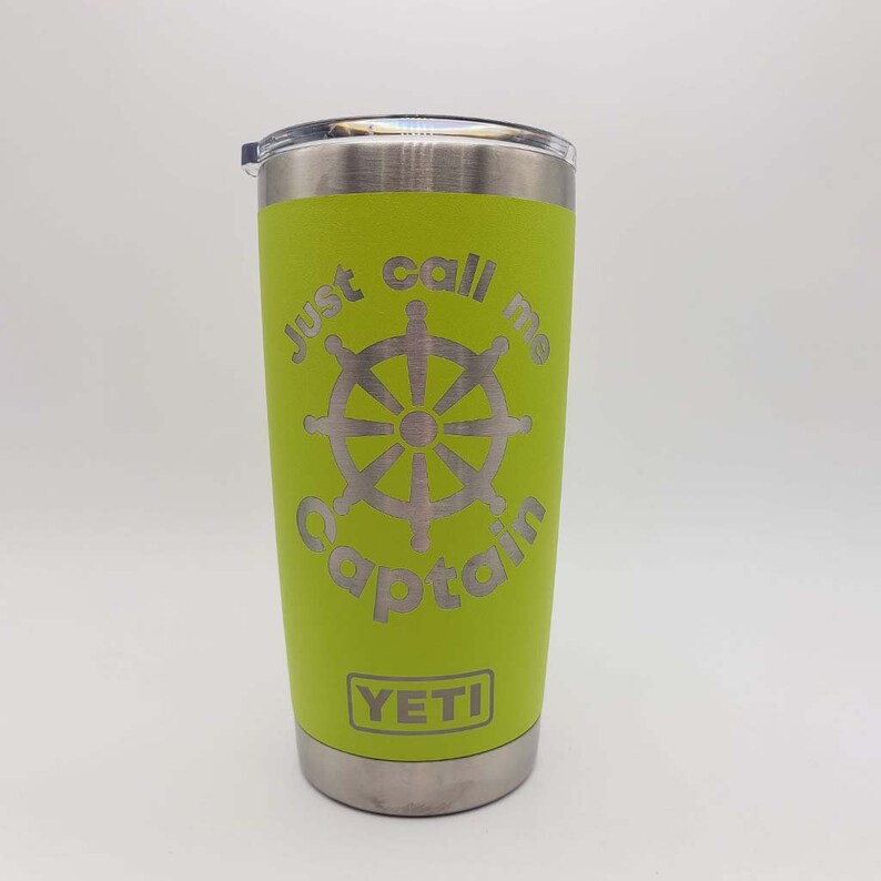Just Call Me Captain Engraved YETI Rambler Tumbler Boating - Etsy