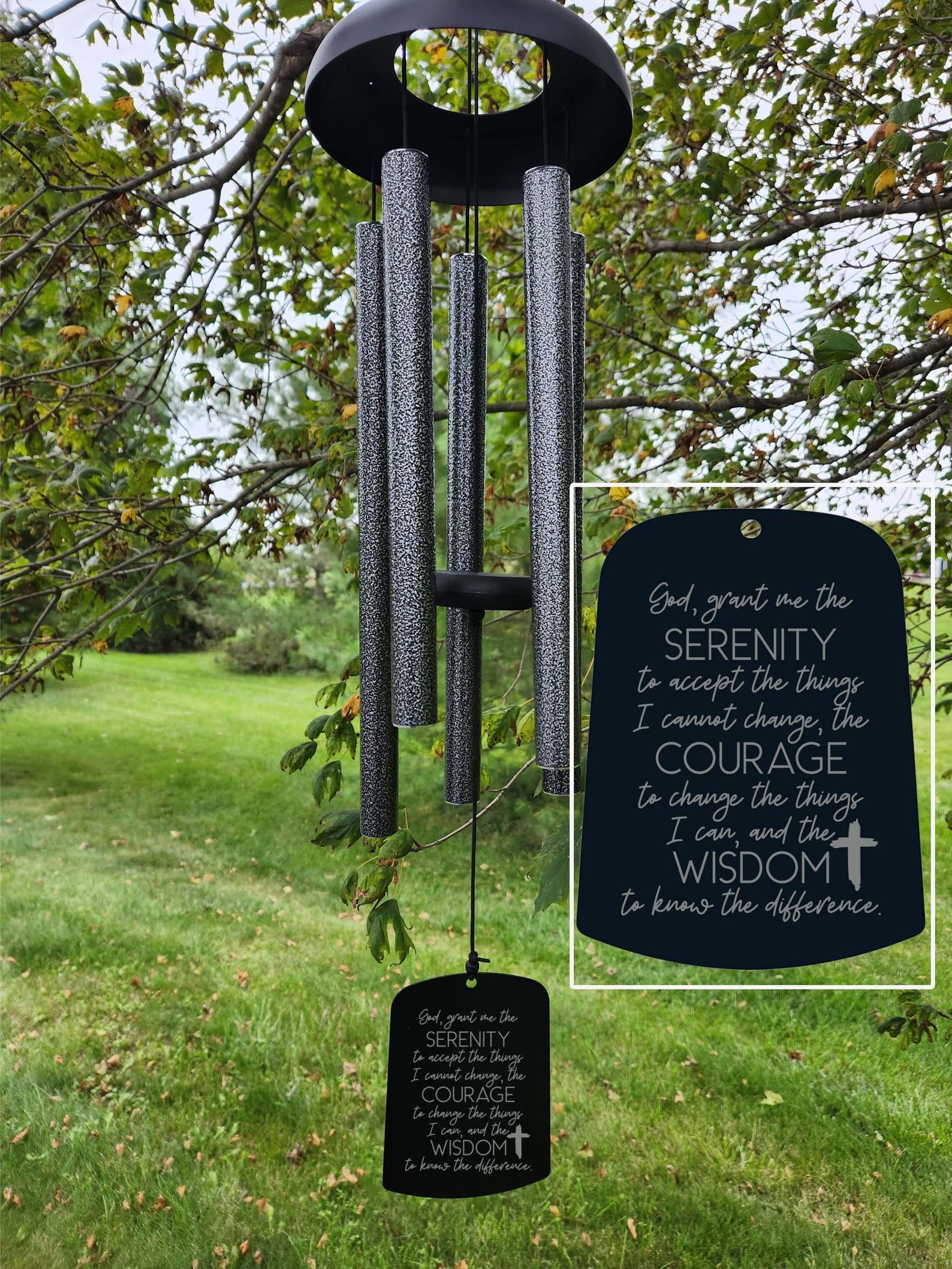 Serenity Prayer Wind Chime | Recovery Gift | Religious Gift ...