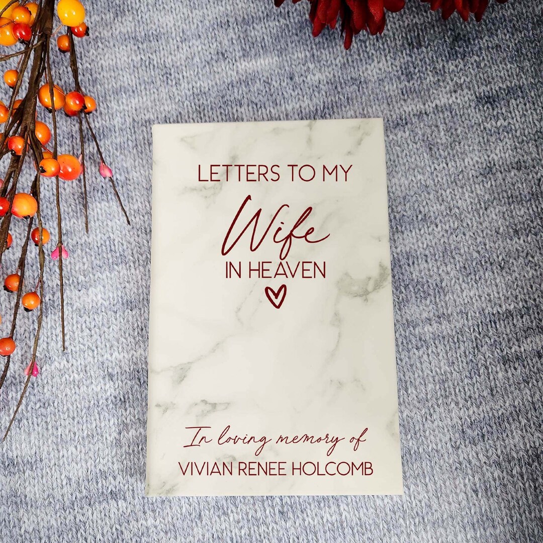 Loss of Wife Grief Journal | Letters to My Wife in Heaven | Widow ...