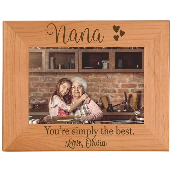 Nana Engraved Picture Frame Best Nana Granny Personalized | Etsy