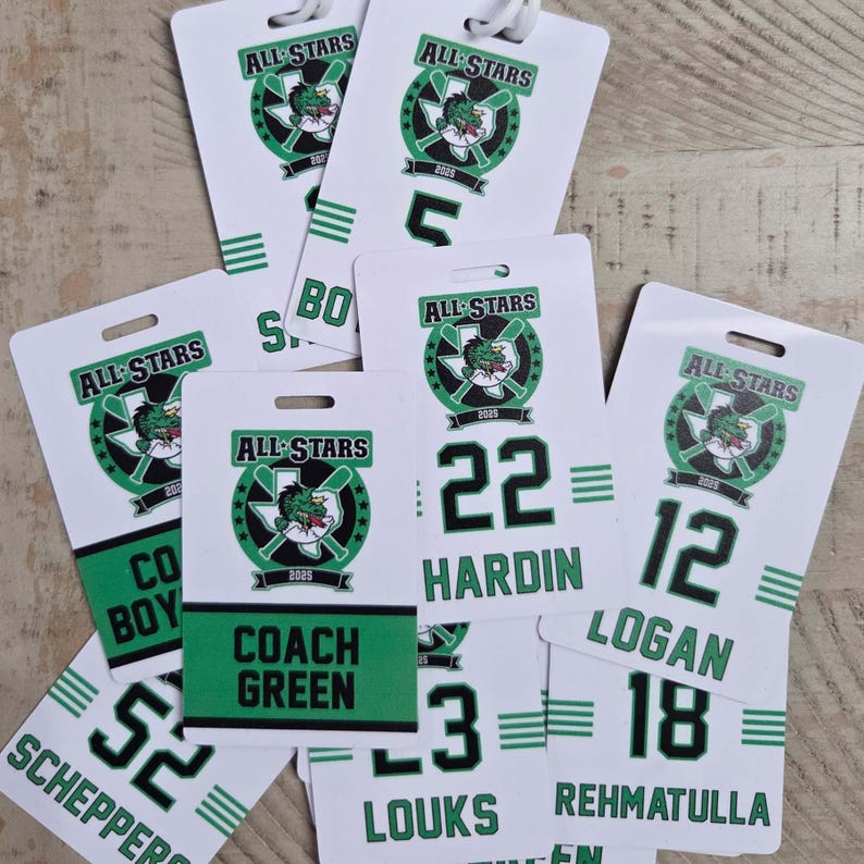Personalized Team Sports Logo Bag Tags | Equipment Bag Tag | | Team ...