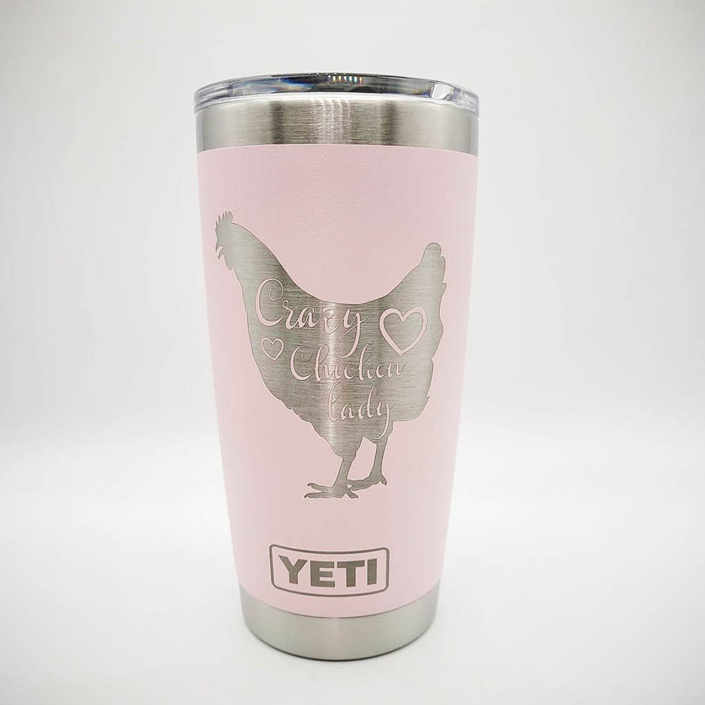 Crazy Chicken Lady Engraved YETI Rambler Tumbler Farm Life | Etsy