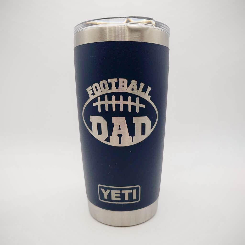 Football Dad Mom Engraved YETI Rambler Tumbler | Cheer Mom | Football ...