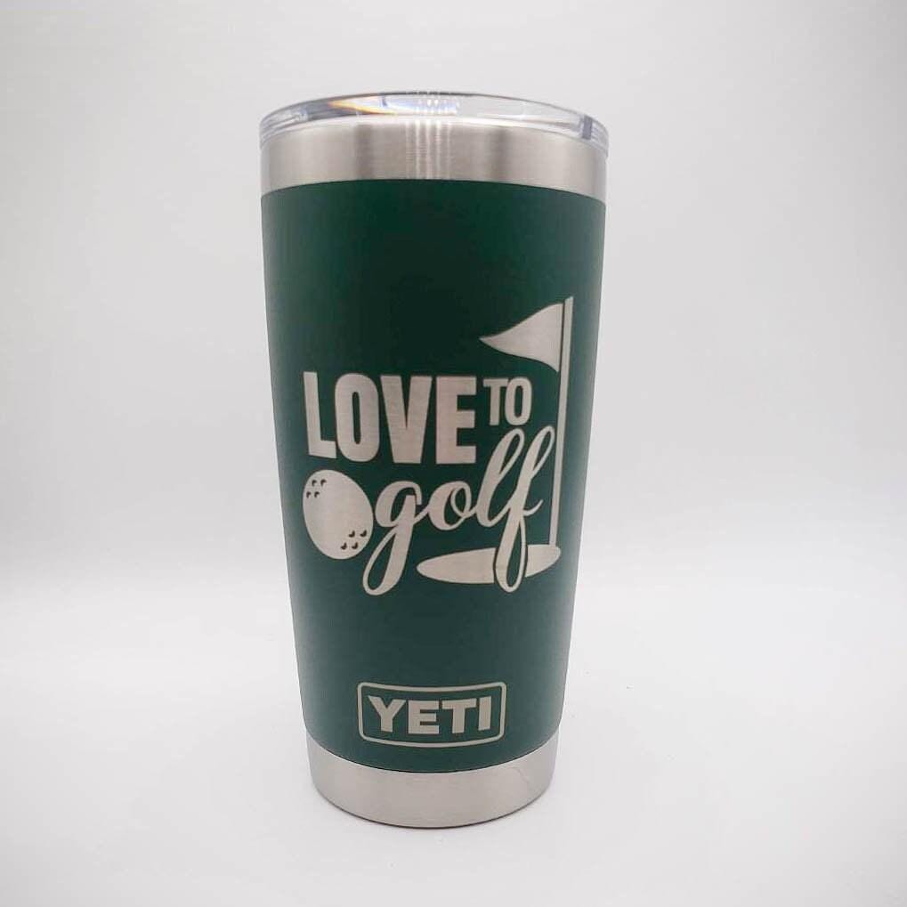 Love to Golf Engraved YETI Rambler Tumbler | Engraved Travel Mug ...
