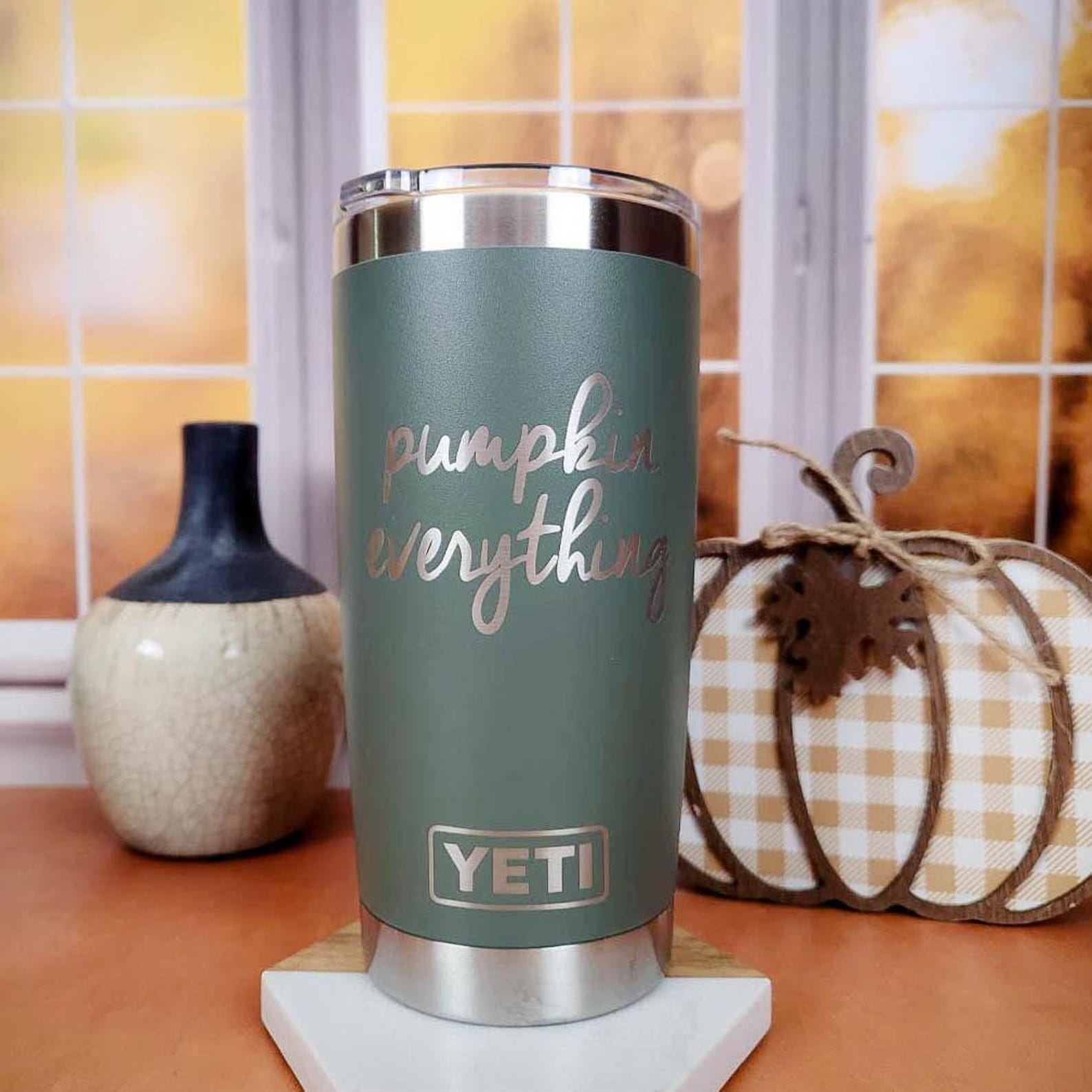 Pumpkin Everything Engraved YETI Rambler Tumbler | Autumn Season | Fall ...
