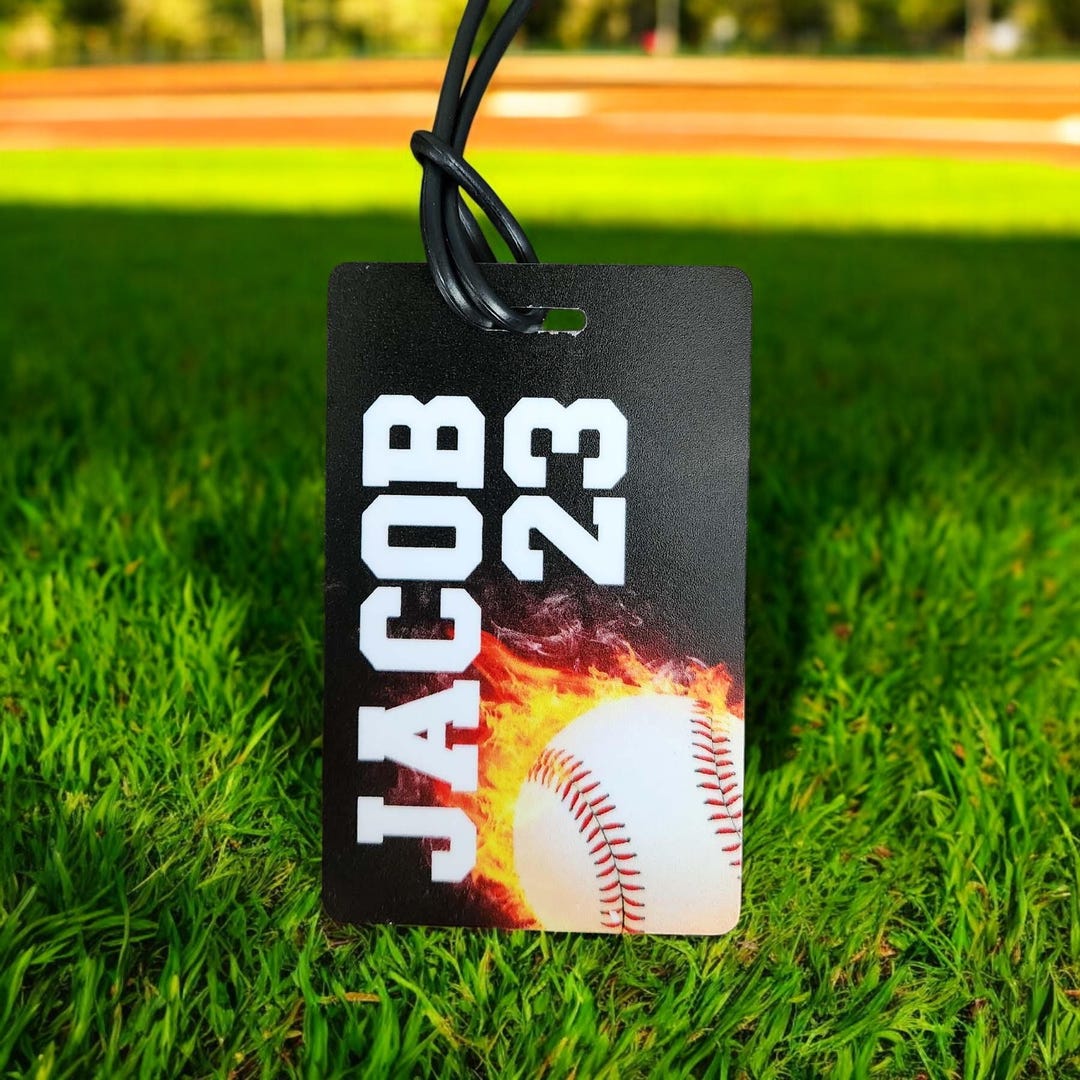 Personalized Baseball Team Sports Bag Tags | Equipment Bag Tag ...