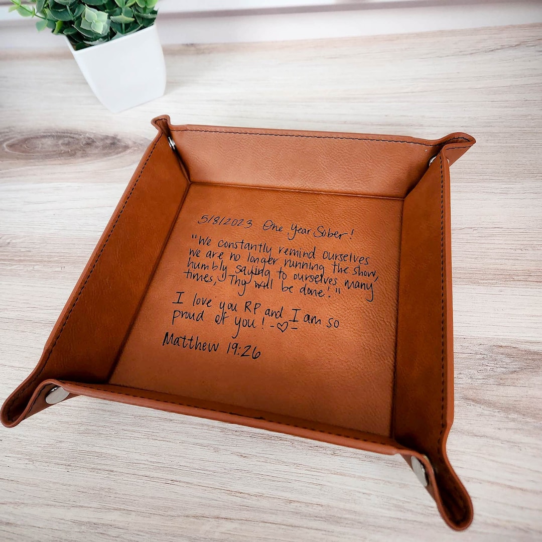Custom Leatherette Valet Tray | Catch All | Dad Husband Gift ...