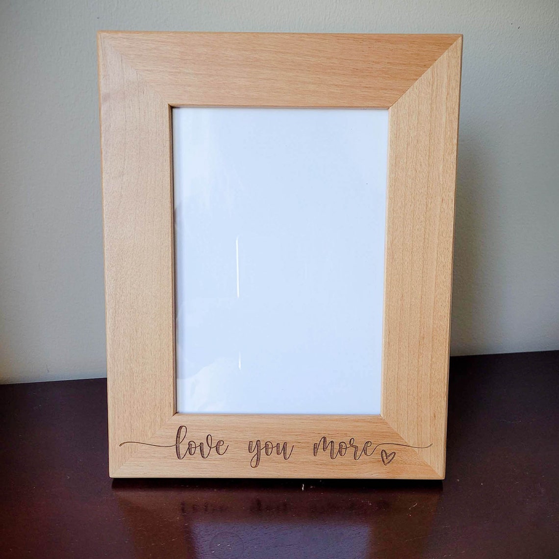 Love You More Engraved Picture Frame Personalized Photo - Etsy