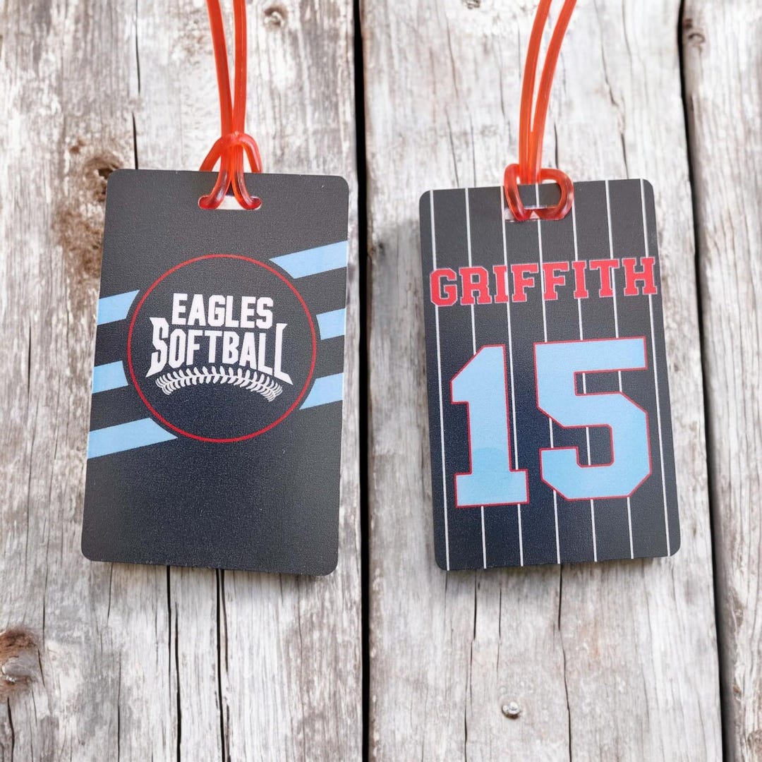 Personalized Team Baseball Softball Sports Logo Bag Tags | Equipment ...