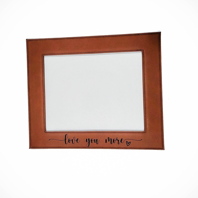 Love You More Engraved Picture Frame Personalized Photo - Etsy