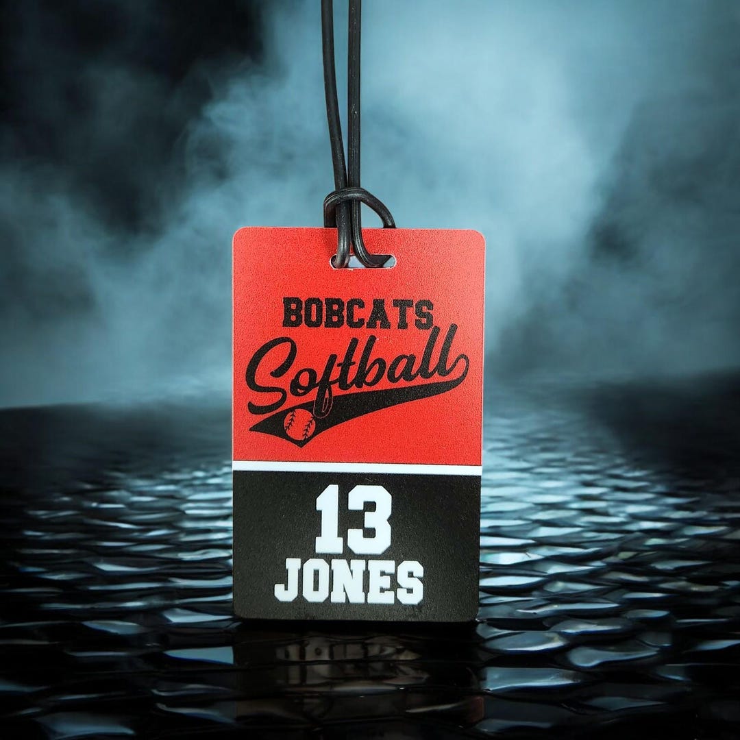 Personalized Softball Team Sports Bag Tags | Equipment Bag Tag ...