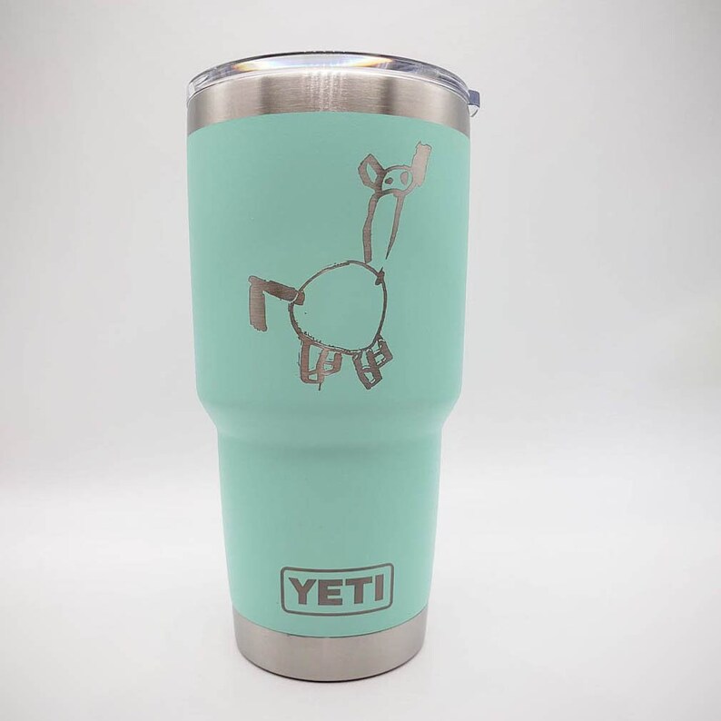Child's Drawing Engraved YETI Rambler Tumbler - Etsy