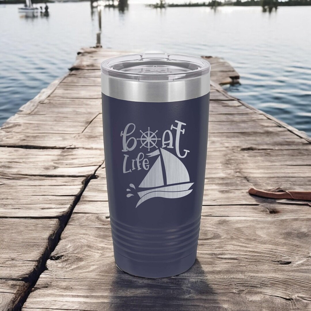 Boat Life Engraved Polar Camel Tumbler | Boating Gift | Boat Party ...