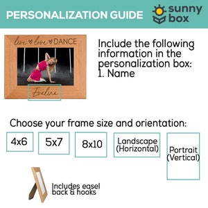 Live Love Dance Custom Engraved Picture Frame | Personalized Dance ...