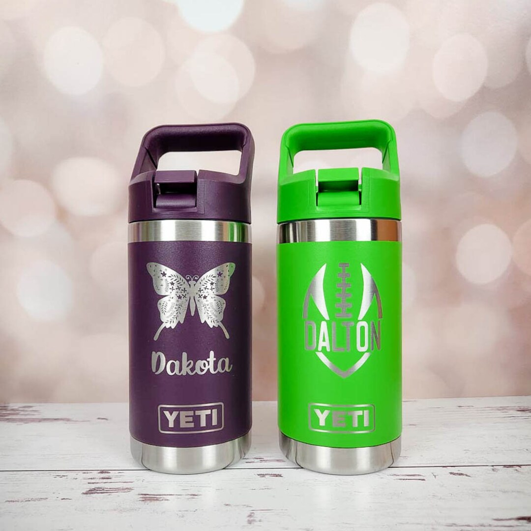 Personalized Engraved YETI Rambler Water Bottle Kids YETI Cup Youth ...