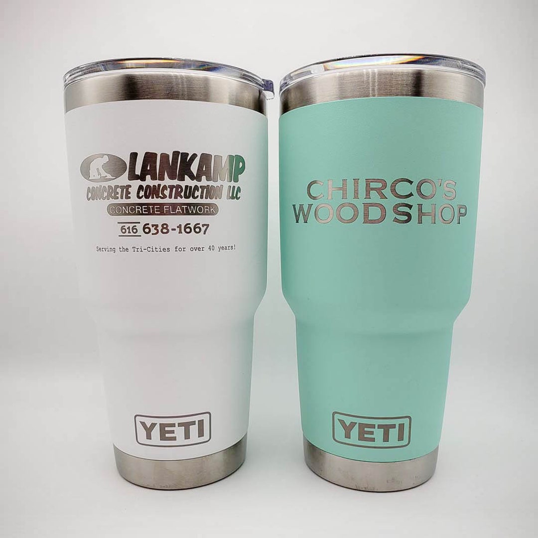 Corporate Gift, Logo Engraved YETI Rambler Tumbler Company Mugs ...