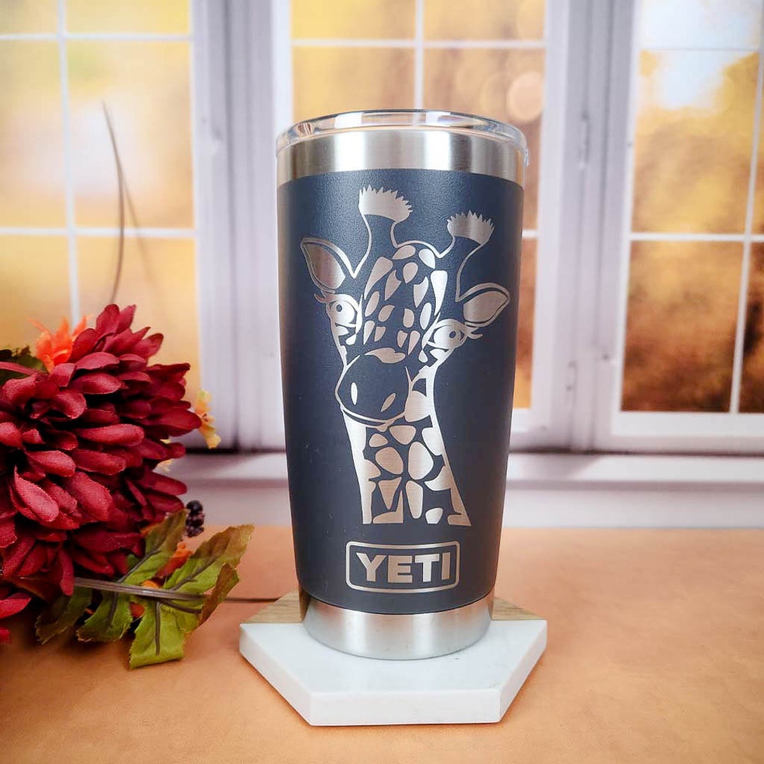 Giraffe Engraved YETI Rambler Tumbler Engraved Tumbler Engraved YETI ...