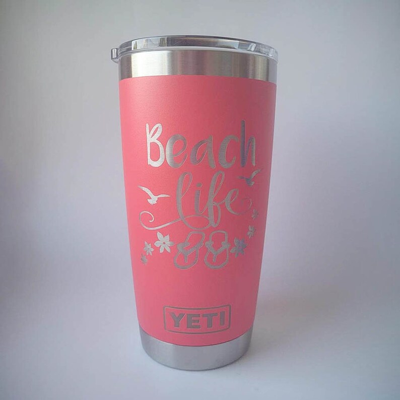 Beach Life Engraved YETI Rambler Tumbler Engraved Tumbler - Etsy