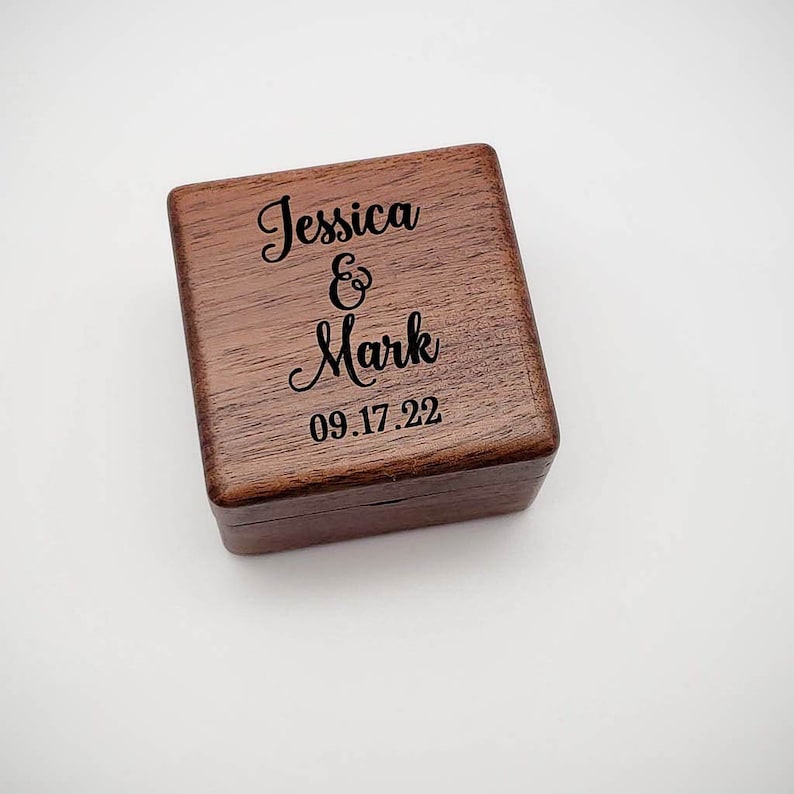 Personalized Engraved Ring Box Wood Ring Box Anniversary - Etsy