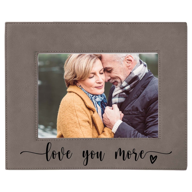 Love You More Engraved Picture Frame Personalized Photo - Etsy