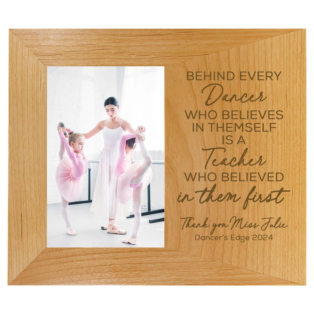Dance Teacher Custom Engraved Picture Frame Personalized Dance Photo ...