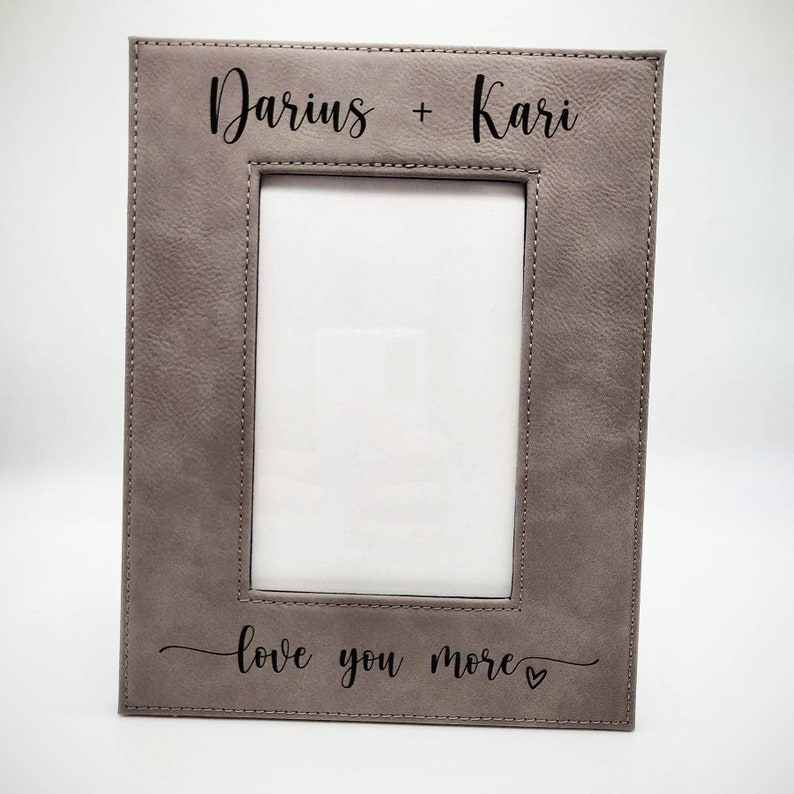 Love You More Engraved Picture Frame | Personalized Photo Frame ...