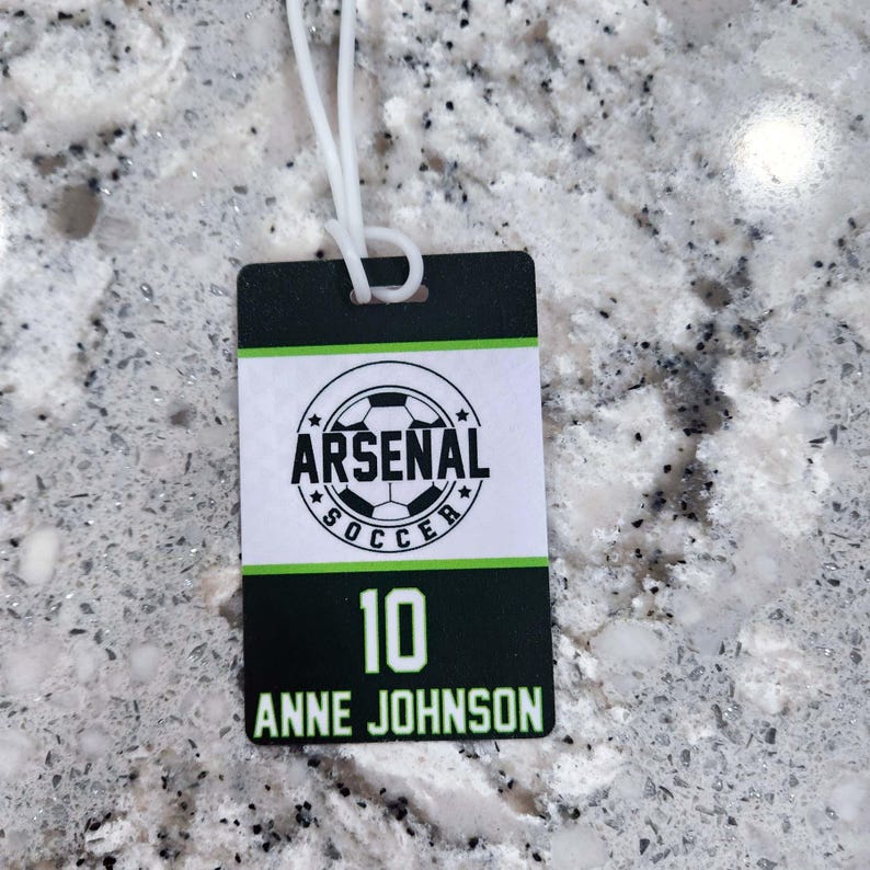 Personalized Soccer Team Sports Bag Tags | Equipment Bag Tag | Soccer ...