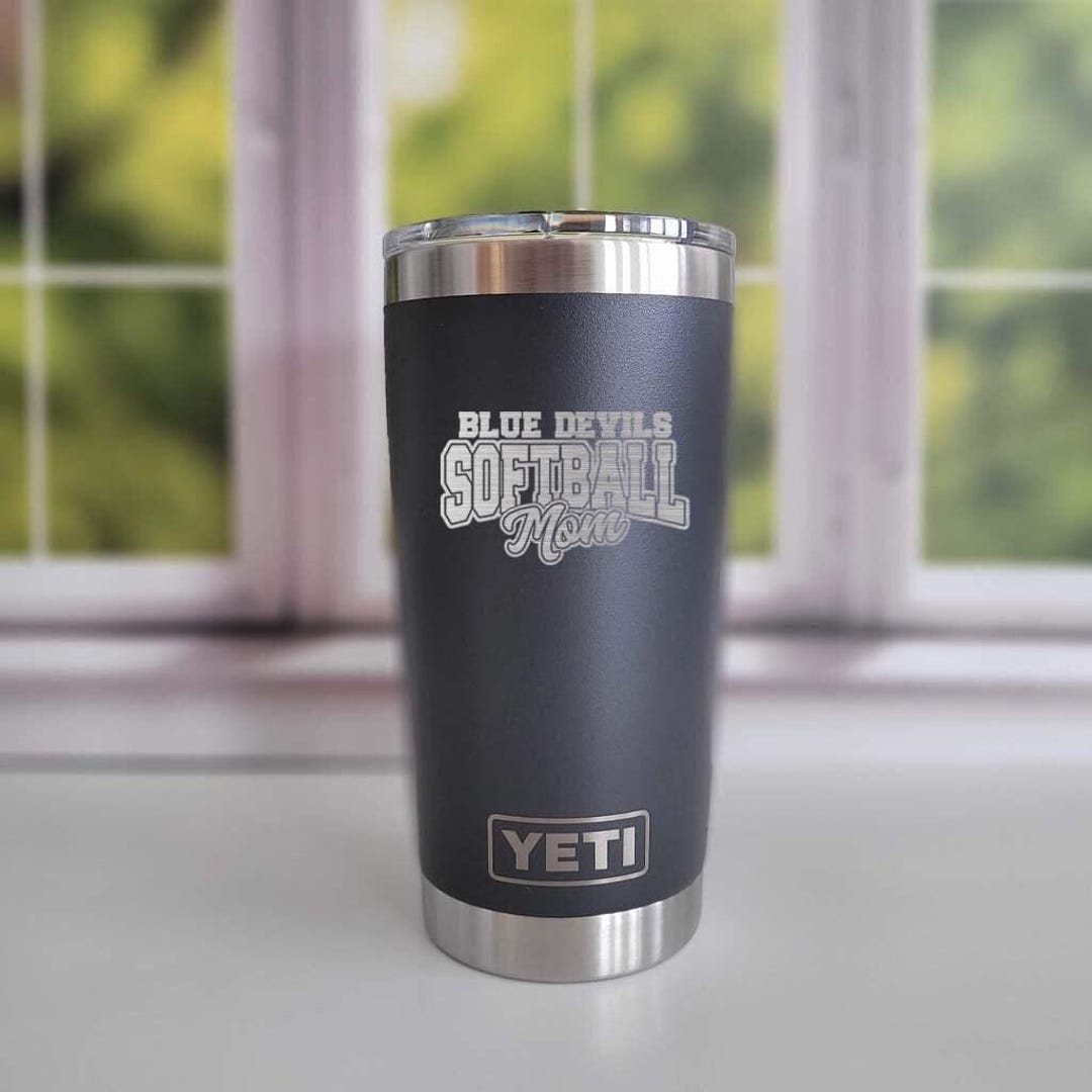 Softball Team Mascot Laser Engraved YETI Rambler Tumbler | Sports ...