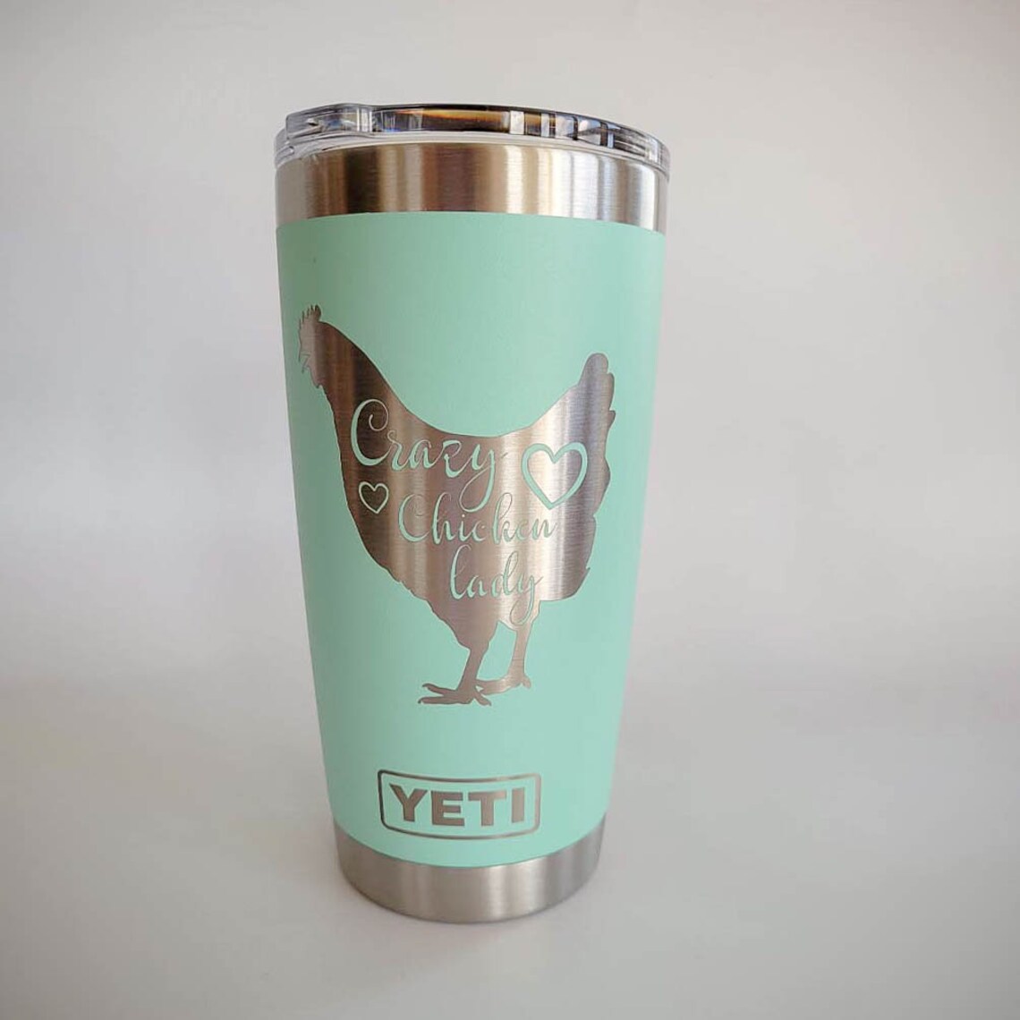 Crazy Chicken Lady Engraved YETI Rambler Tumbler Farm Life | Etsy