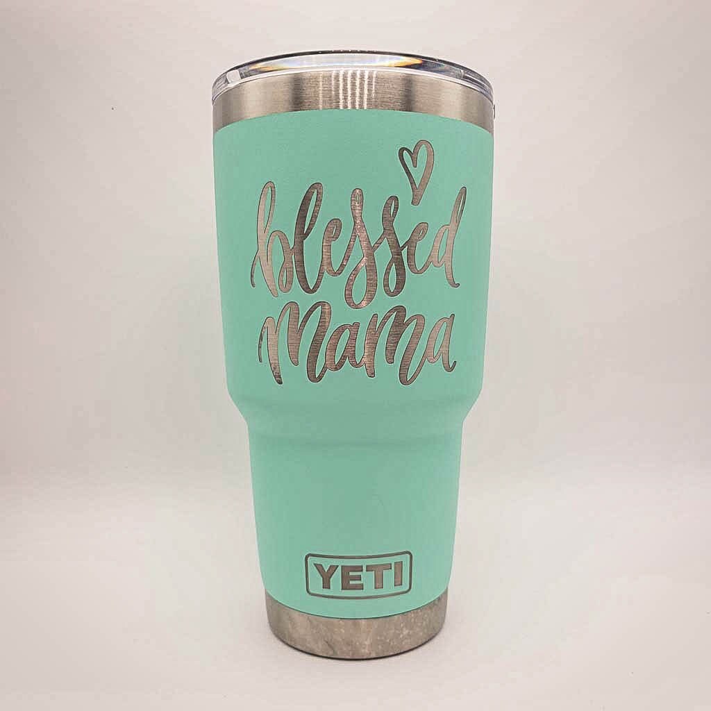 Blessed Mama Laser Engraved Yeti Rambler Tumbler Etsy