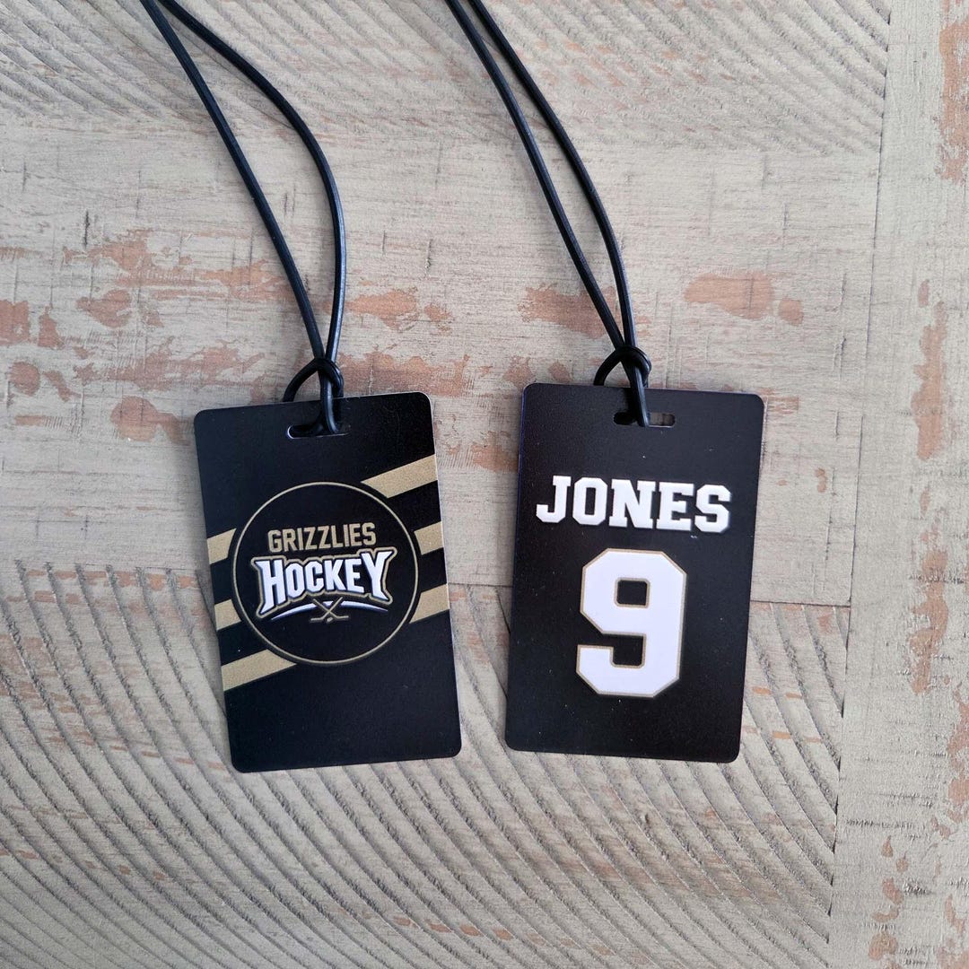 Personalized Team Hockey Sports Logo Bag Tags | Equipment Bag Tag ...