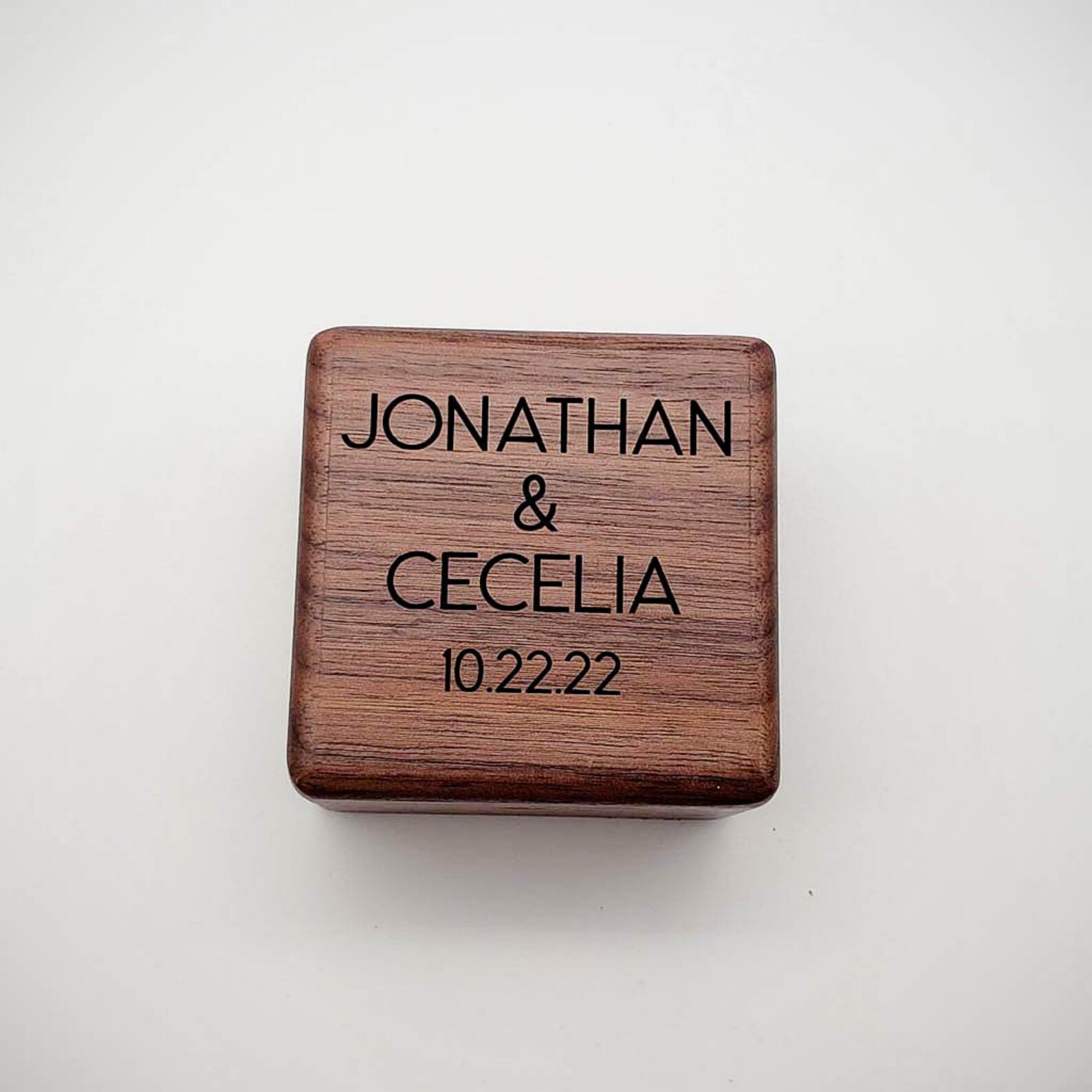 Personalized Engraved Ring Box Wood Ring Box Anniversary - Etsy