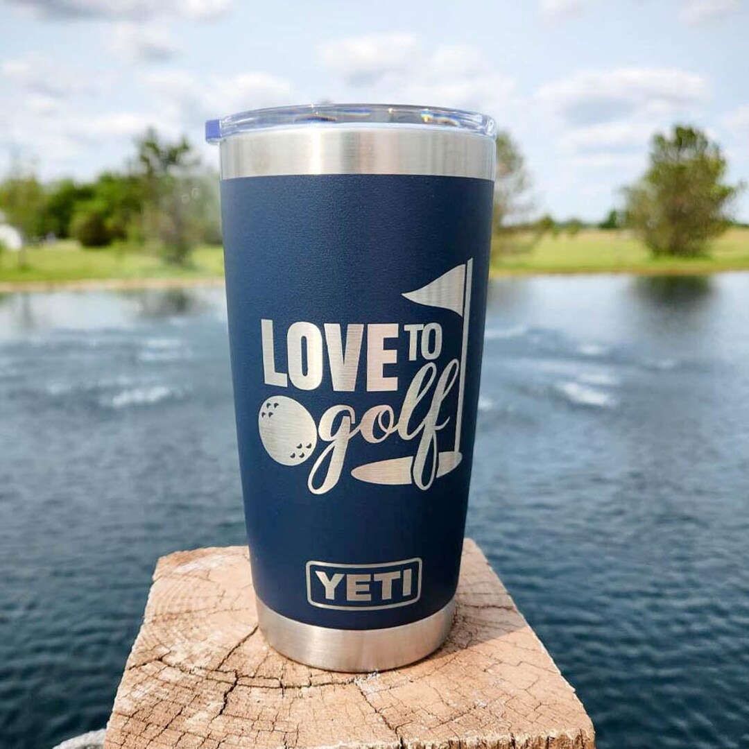 Love to Golf Engraved YETI Rambler Tumbler Engraved Travel Mug Golfer ...
