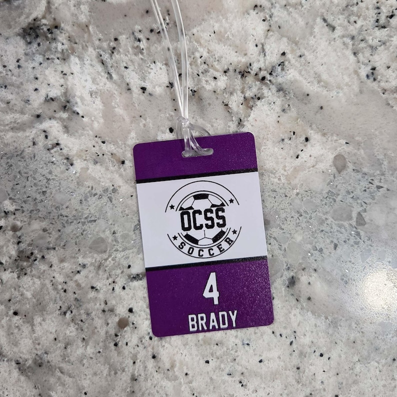 Personalized Soccer Team Sports Bag Tags | Equipment Bag Tag | Soccer ...