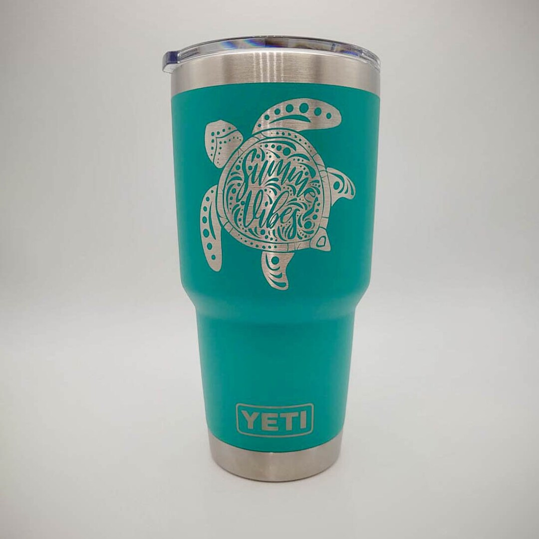 Sea Turtle Mandala Engraved YETI Rambler Tumbler Engraved Tumbler ...