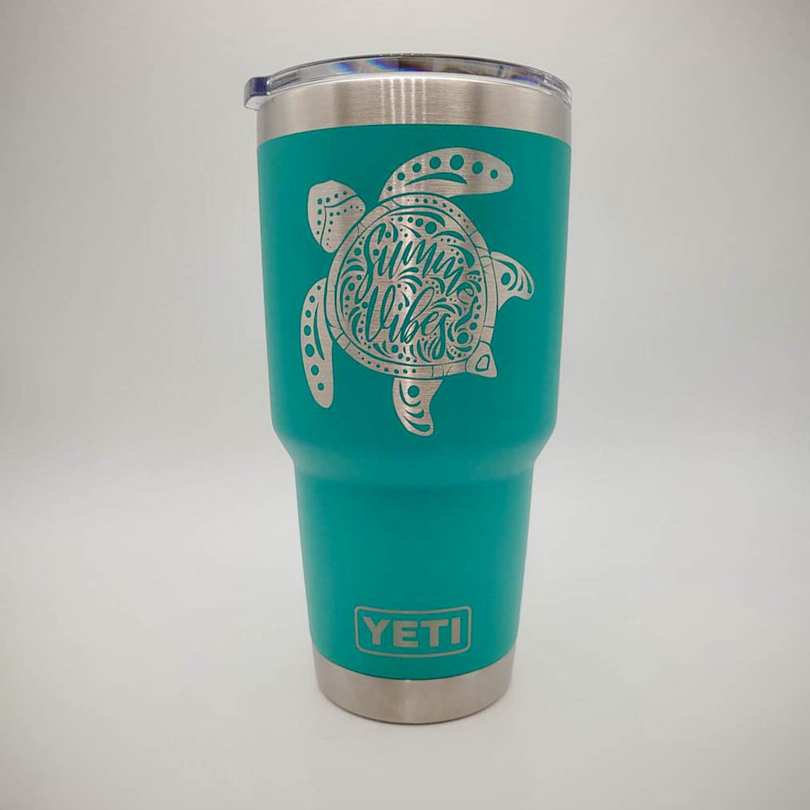 Sea Turtle Mandala Engraved YETI Rambler Tumbler Engraved - Etsy