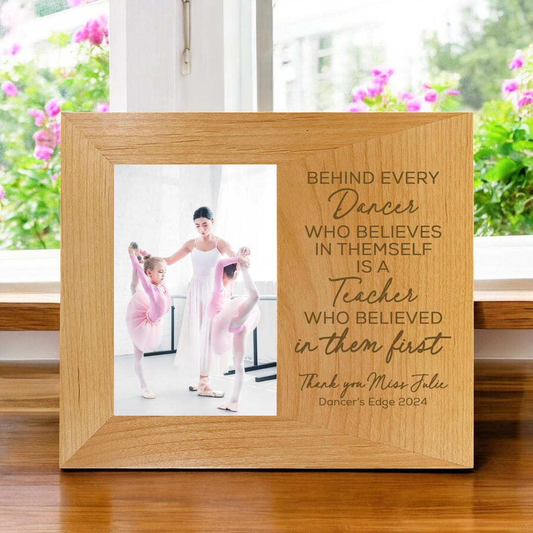 Dance Teacher Custom Engraved Picture Frame| Personalized Dance Photo ...