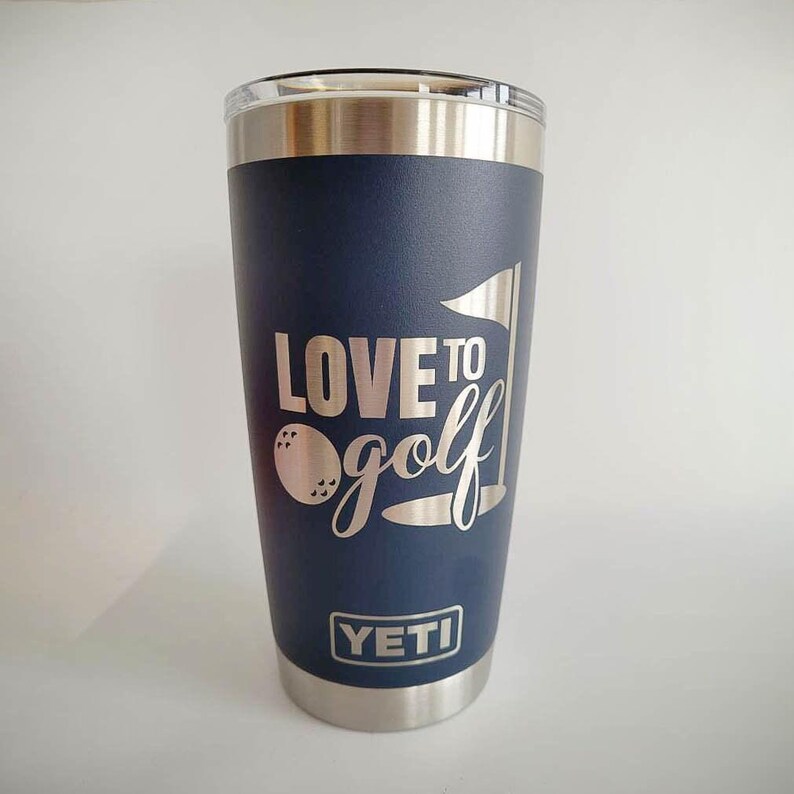 Love to Golf Engraved YETI Rambler Tumbler | Engraved Travel Mug ...