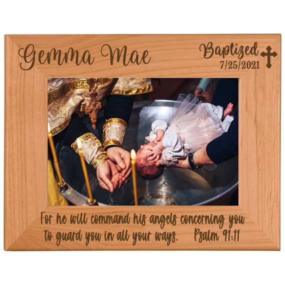 Personalized Baptism Engraved Picture Frame Custom Baptism | Etsy