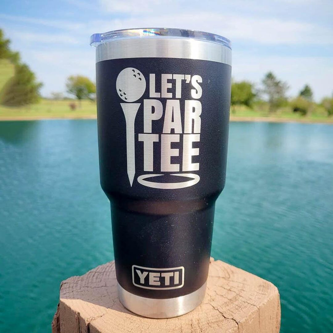 Let's Partee Golf Engraved YETI Rambler Tumbler | Engraved Travel Mug ...