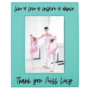 Dance Teacher Gift | Custom Engraved Picture Frame | Dance Appreciation ...