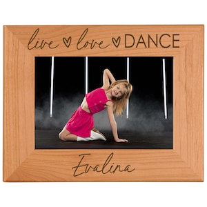 Live Love Dance Custom Engraved Picture Frame | Personalized Dance ...
